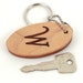 Personalized Single Initial Key Chain Letter W Key Fob Wood - Etsy