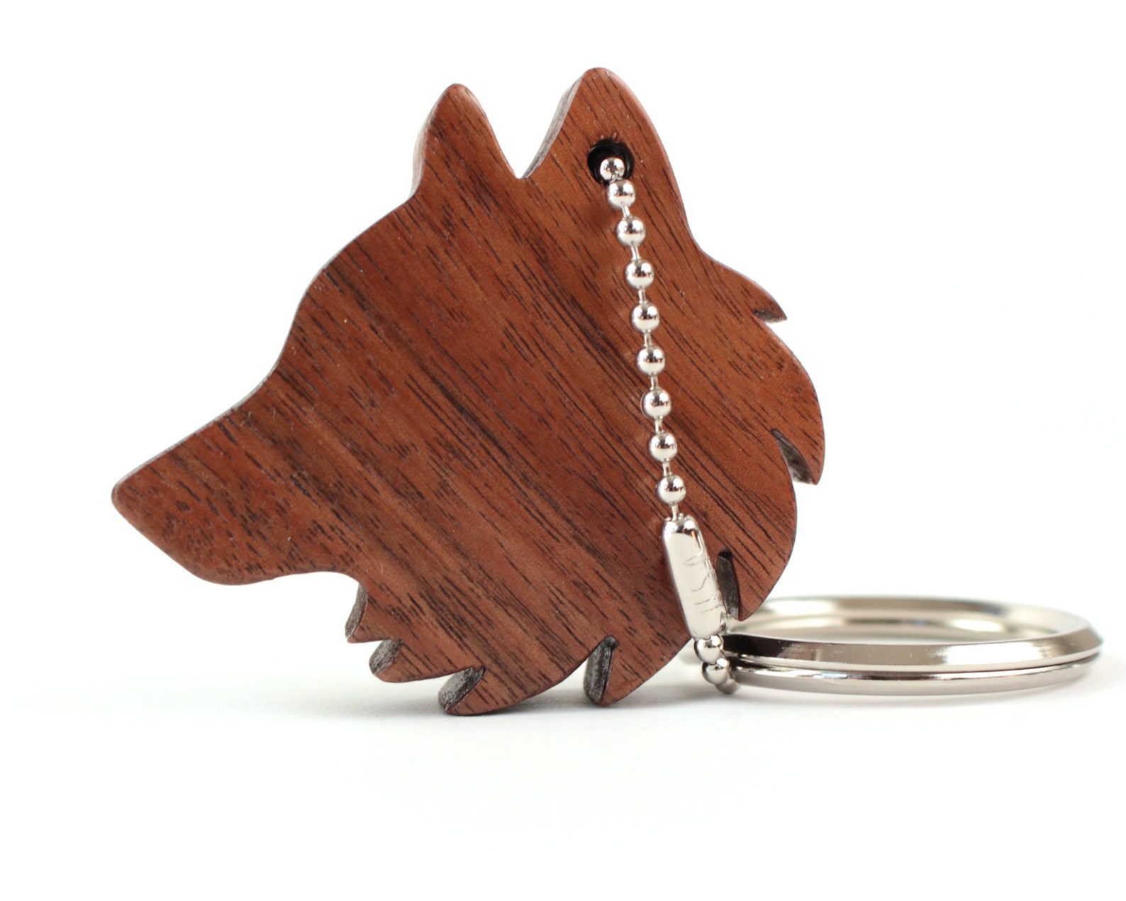 Wolf Key Chain Wood Dog Key Fob Coyote Key Ring Southwest - Etsy