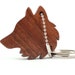 Wolf Key Chain Wood Dog Key Fob Coyote Key Ring Southwest - Etsy