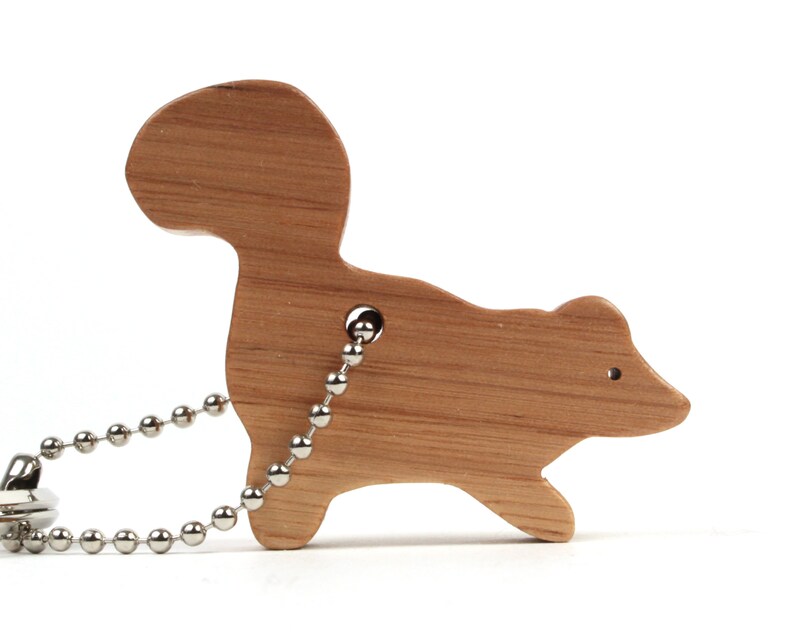 Wood Skunk Key Chain Skunk Accessories Woodland Animal | Etsy