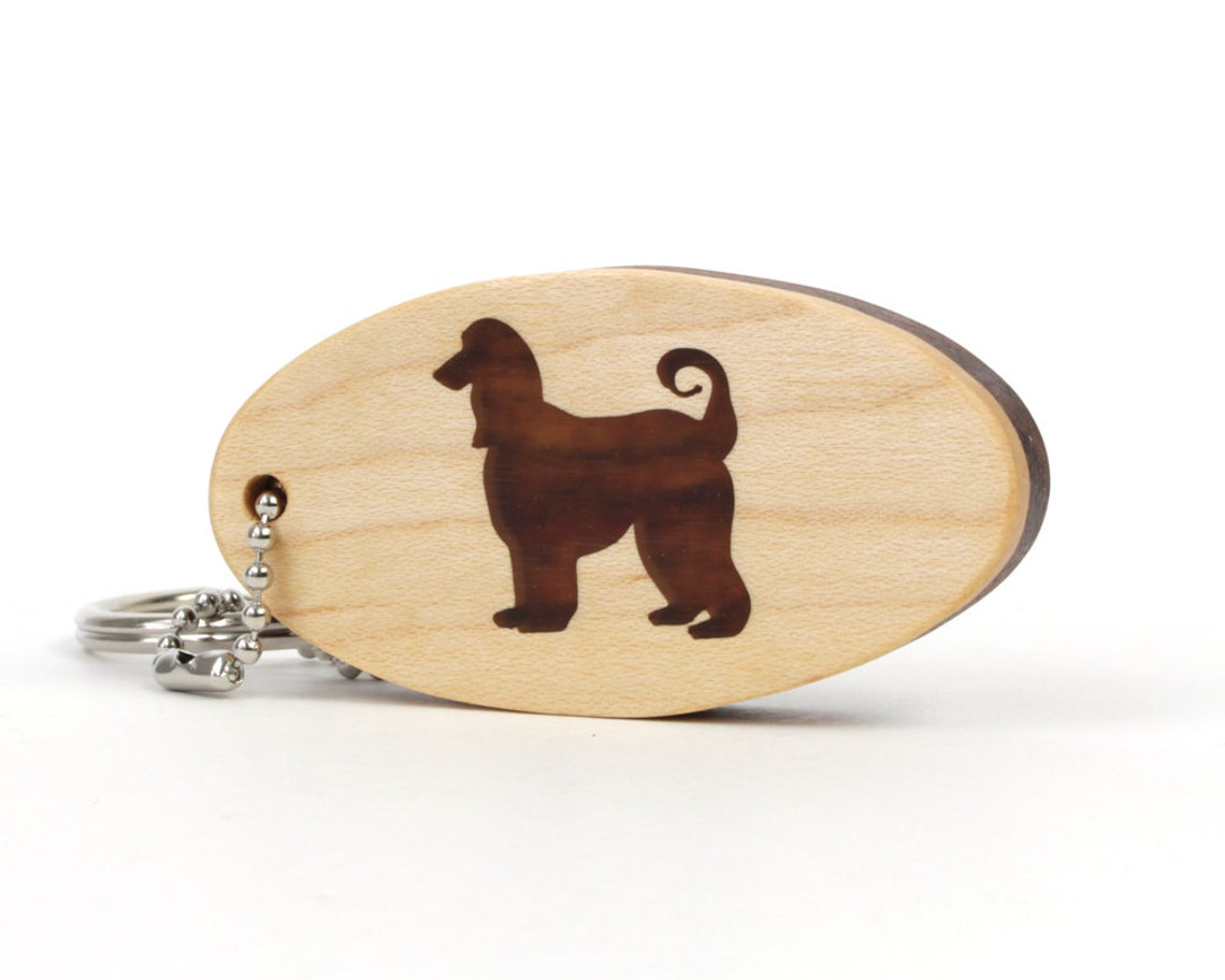 Afghan Hound Key Chain Wood Dog Key Ring Wooden Pet Key Fob | Etsy