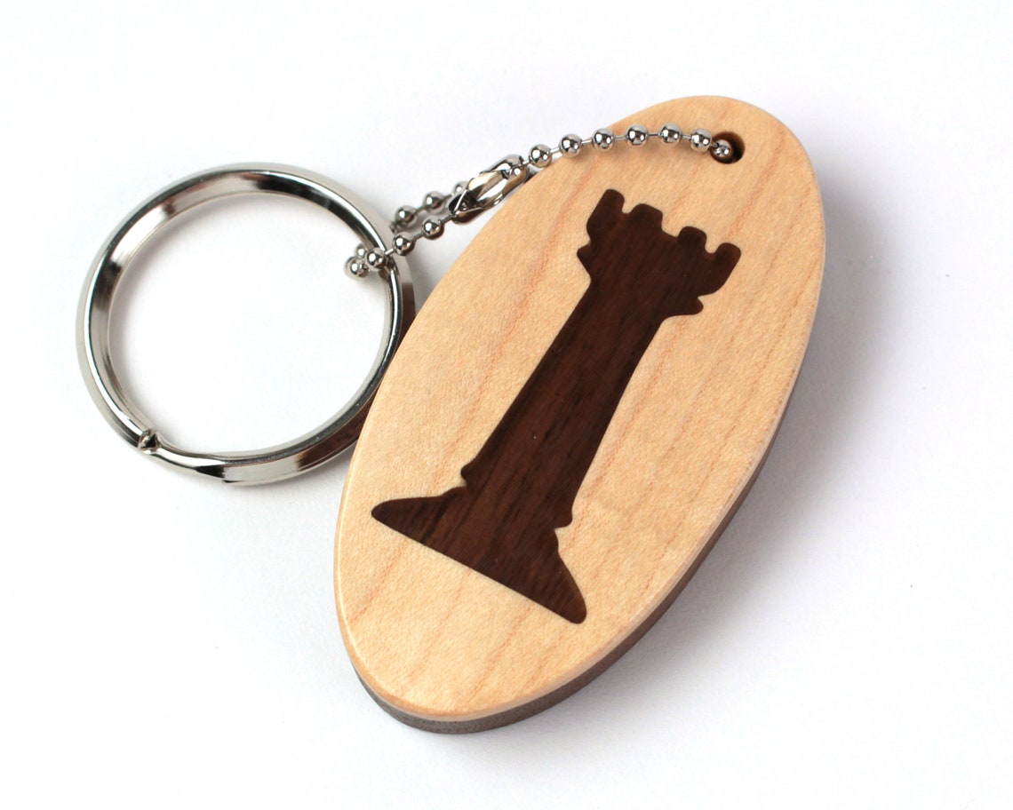 Rook Key Chain Chess Piece Key Fob Chess Game Piece Key | Etsy