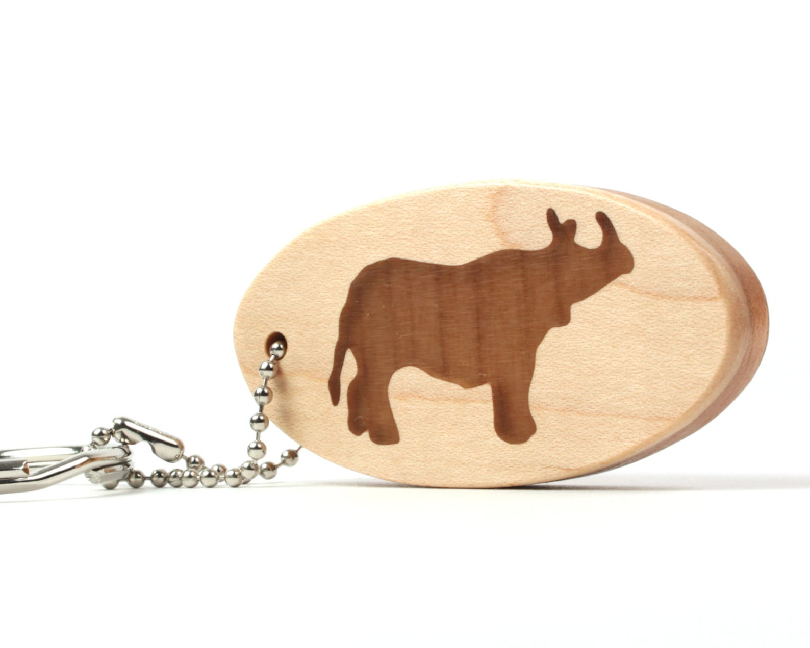 Rhinoceros Key Chain Wood Scroll Saw Wild Animal Keychain - Etsy