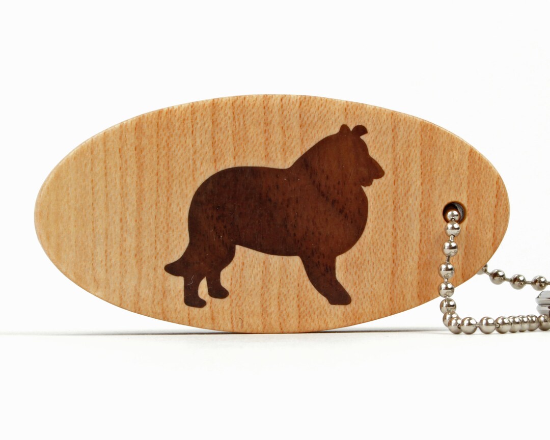 Collie Dog Key Chain Wood Scroll Saw Dog Breed Key Ring Pet - Etsy