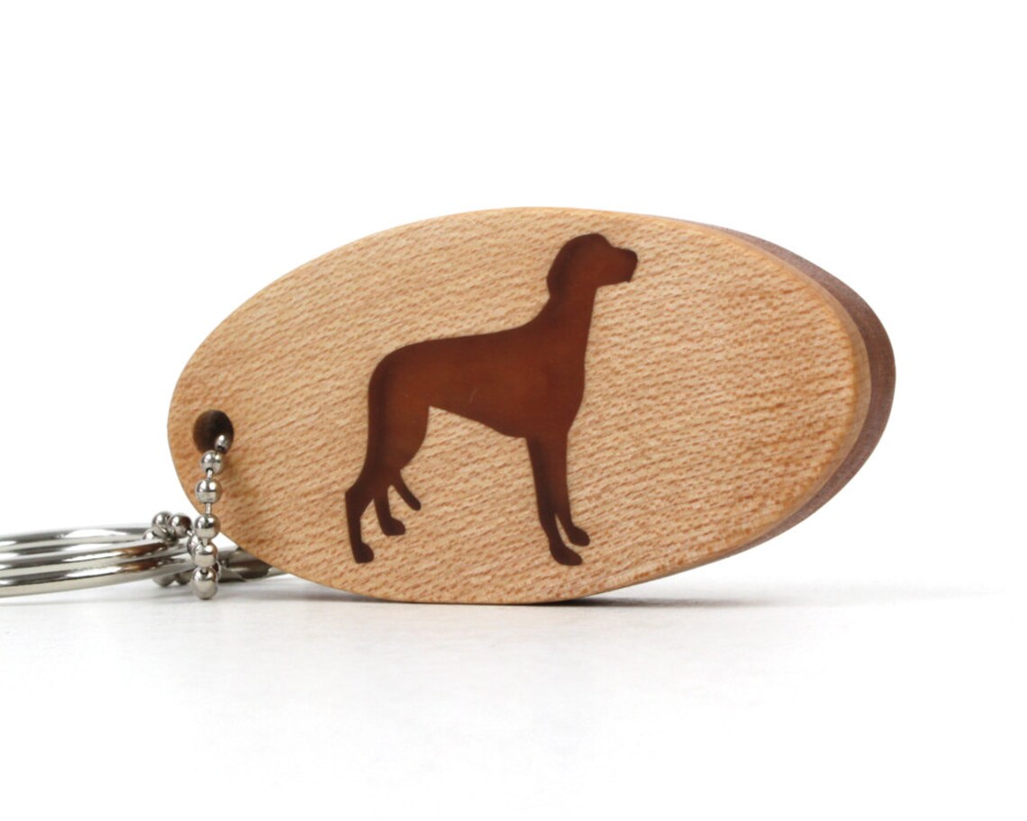 Greyhound Key Chain Wood Dog Breed Key Chain Greyhound Key | Etsy