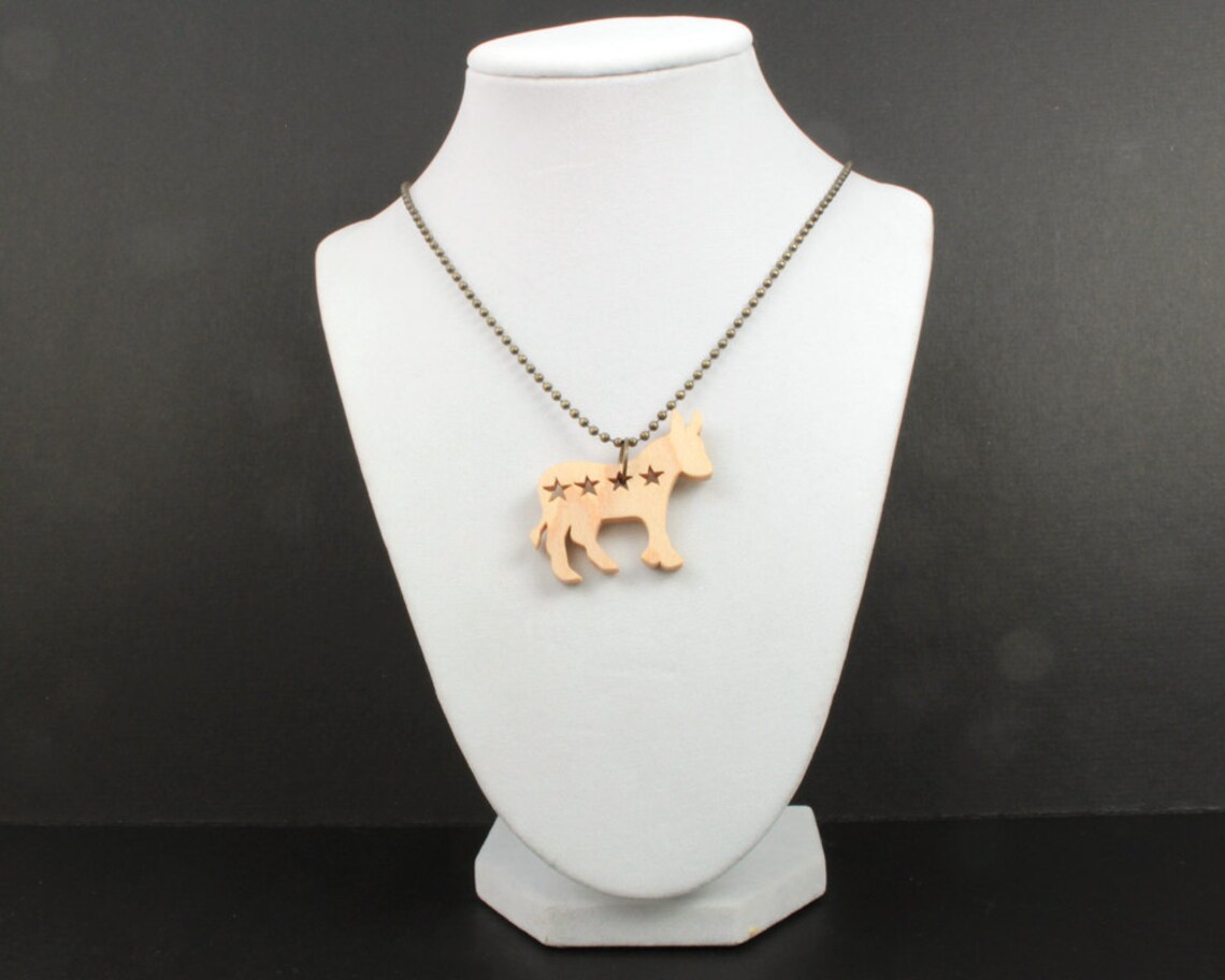 Political Jewelry Democrat Donkey Pendant USA Election 2016 | Etsy