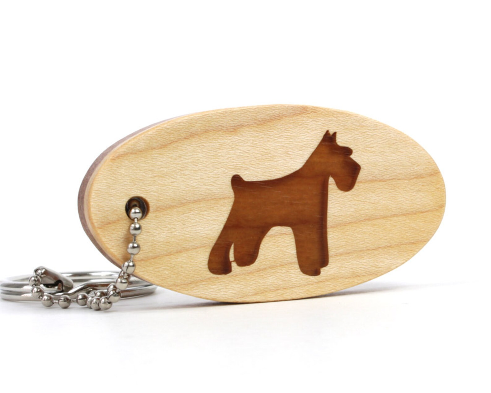 Schnauzer Key Ring Wood Schnauzer Key Chain Pet Key Fob Dog - Etsy