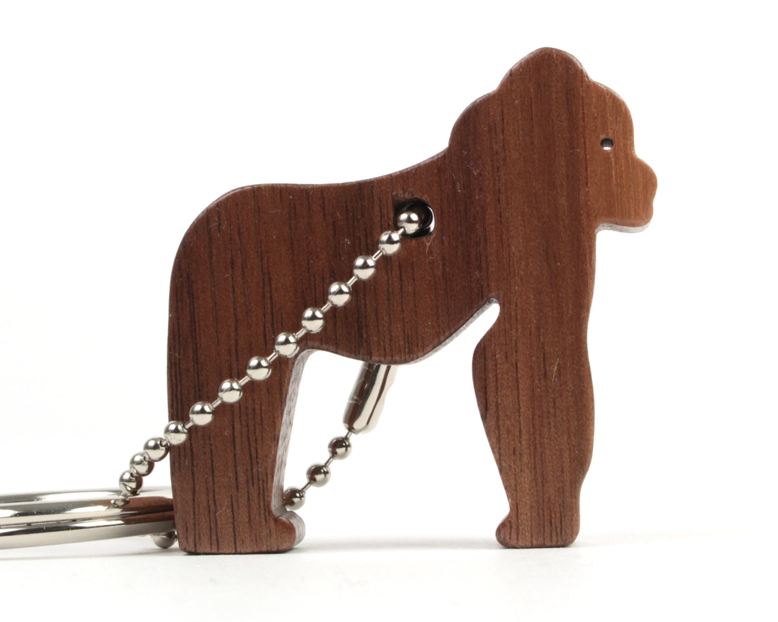 Gorilla Key Chain African Animal Key Fob Wood Great Ape Key | Etsy