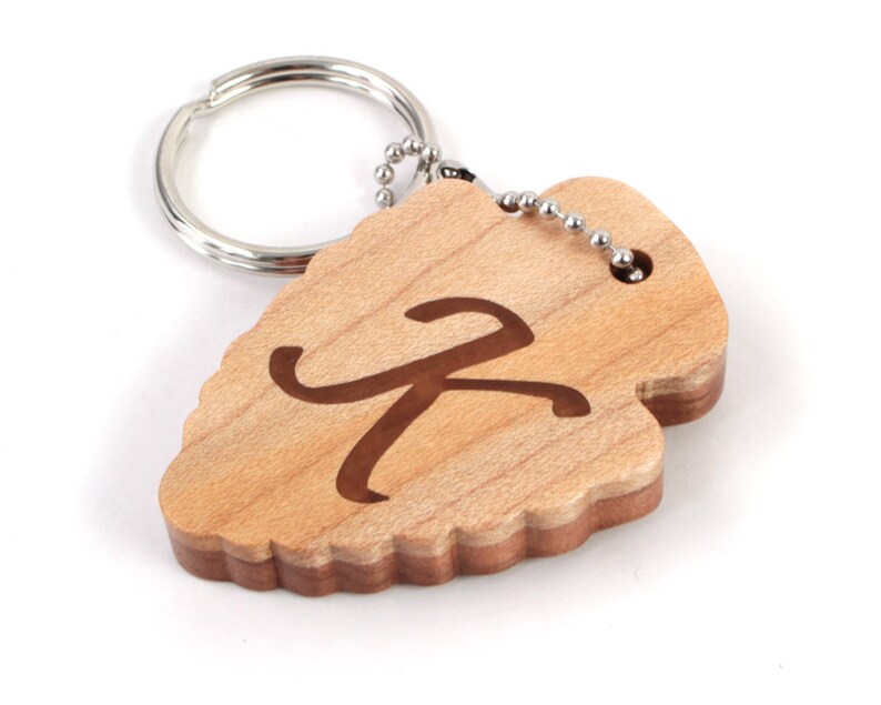 Personalized Single Initial Key Chain Letter K Key Fob | Etsy