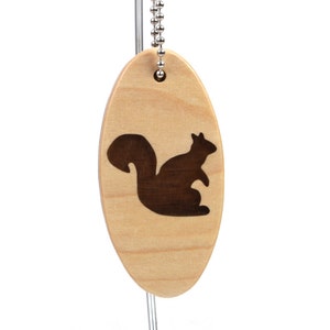 Woodland Squirrel Key Chain Wood Animal Key Chain Wooden Squirrel Key ...