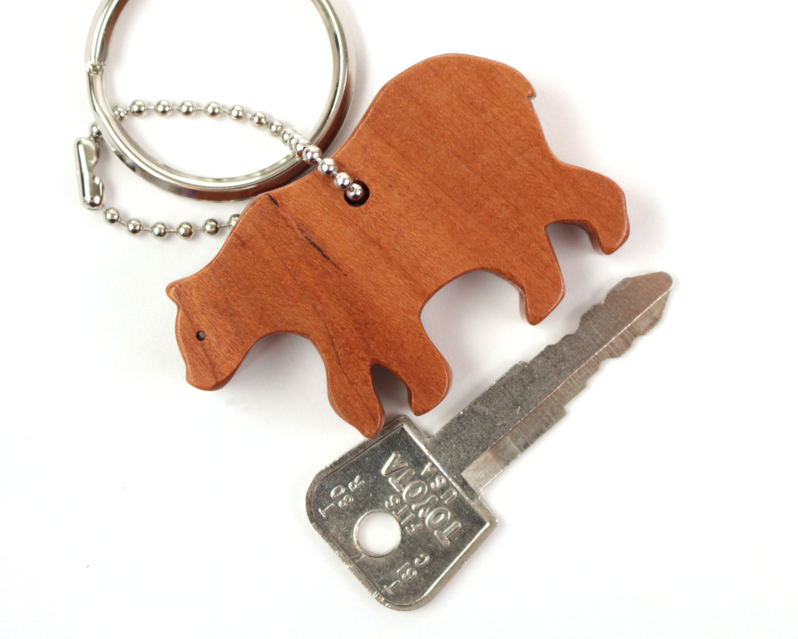 Woodland Bear Keychain Wood Scroll Saw Bear Silhouette Key | Etsy