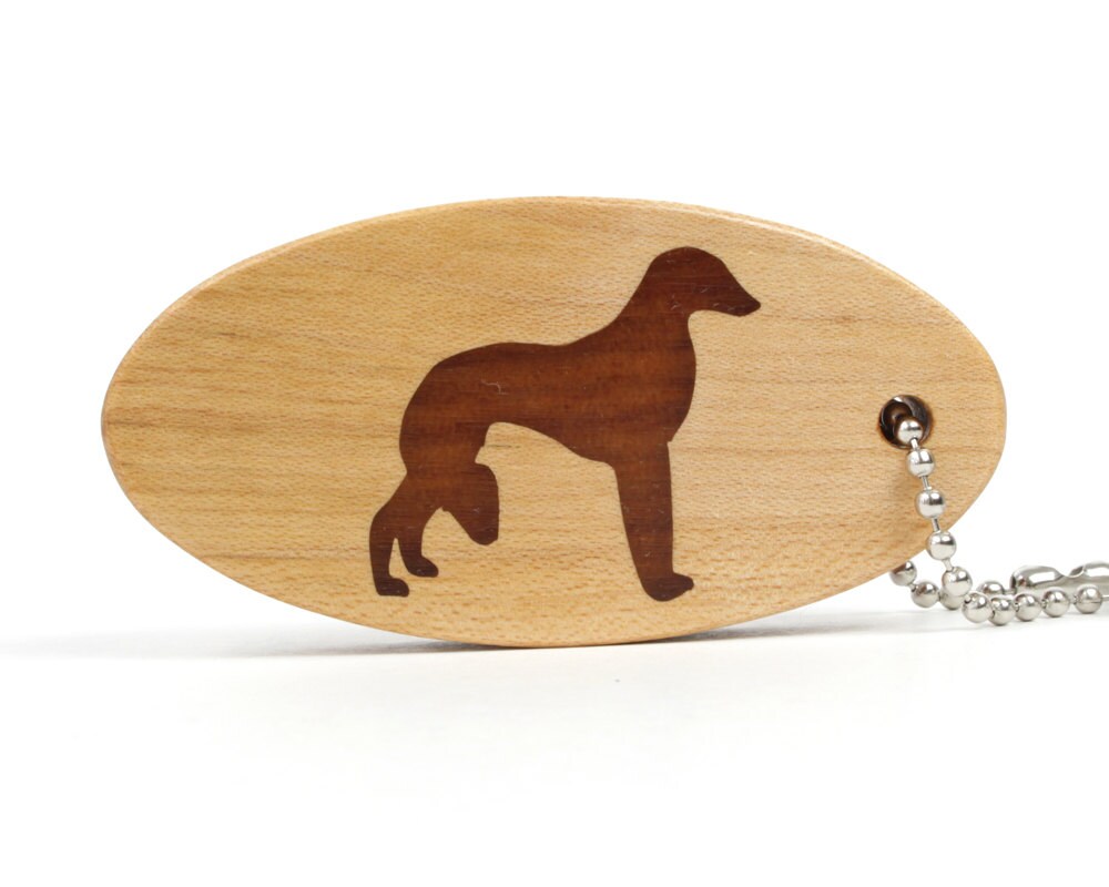 Saluki Key Fob Persian Greyhound Keychain Wood Dog Key - Etsy