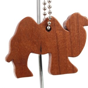 Camel Key Chain, Wooden Animal Key Ring, Camel Silhouette Key Fob ...