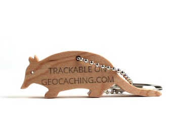 Handmade Rhinoceros Geocaching Geocoin Wood Animal Trackable | Etsy