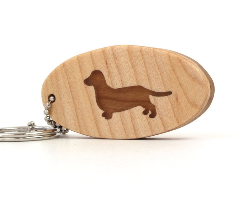 Dachshund Key Chain Wood Scroll Saw Pet Key Ring Wooden Dog | Etsy