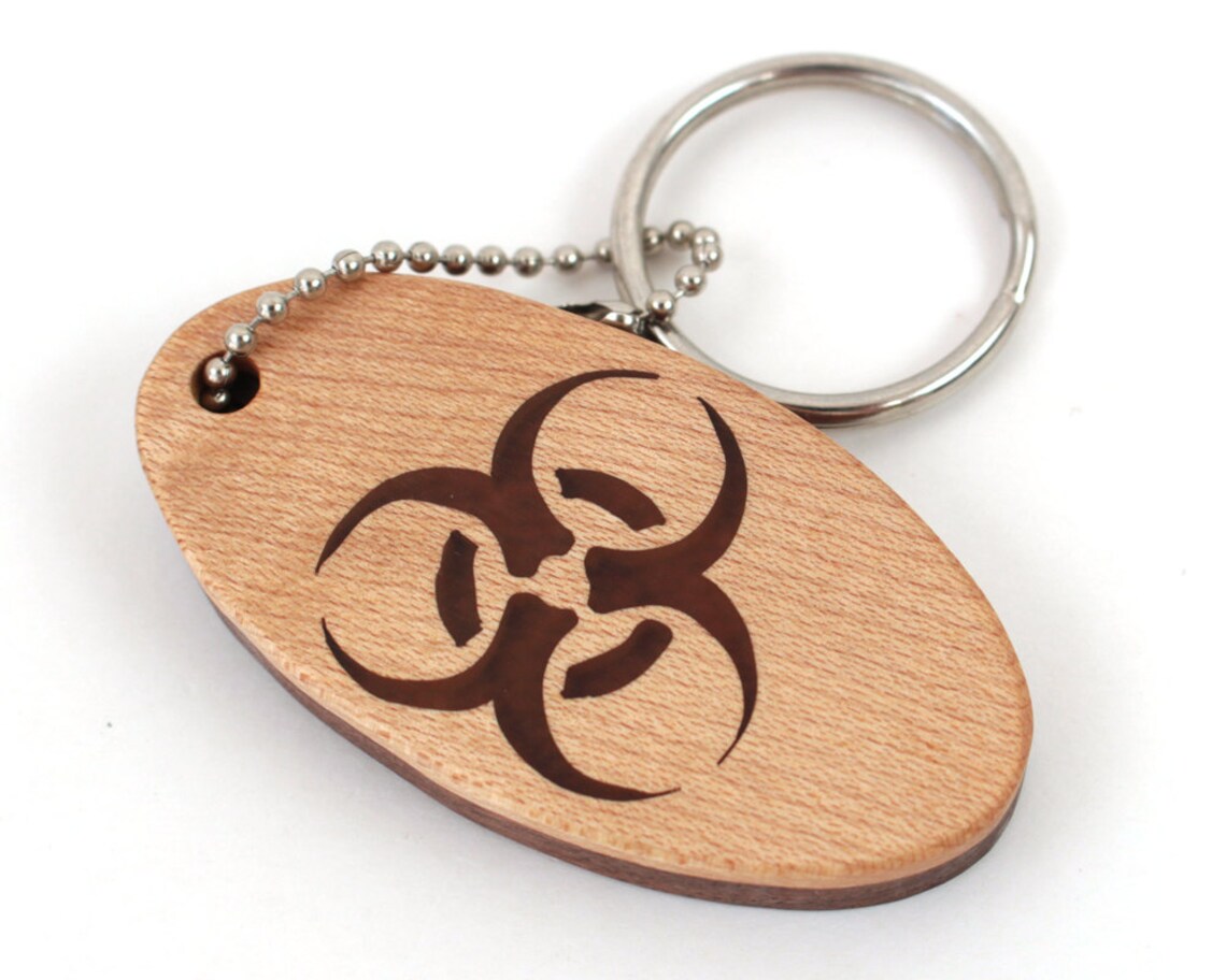Biohazard Key Chain Science Accessories Medicine Key Ring - Etsy