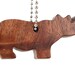 Rhinoceros Key Chain, Rhino Silhouette Key Fob, Wood Scroll Saw Animal ...