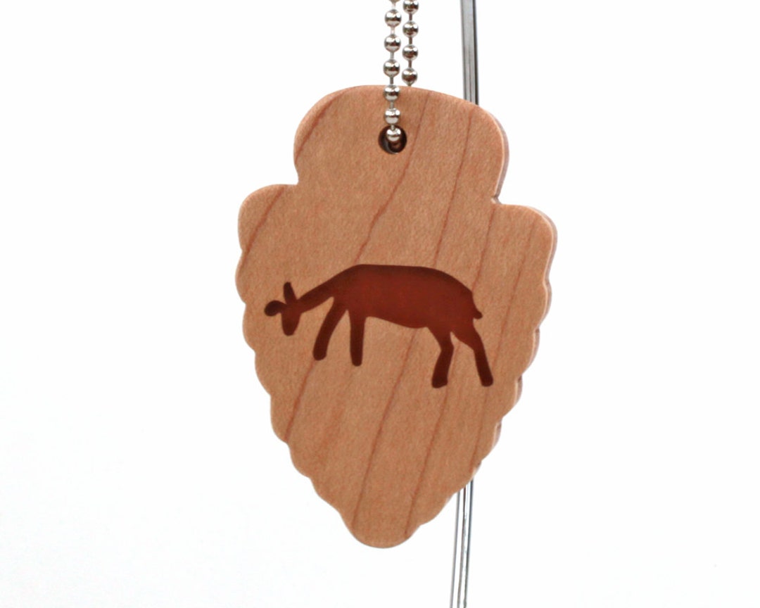 Wood Petroglyph Deer Key Fob Southwestern Style Arrowhead Key - Etsy