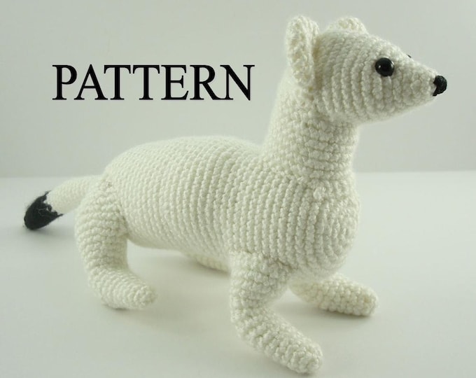 Ermine Stoat Weasel Crochet Pattern Amigurumi Ermine Animal Pattern ...