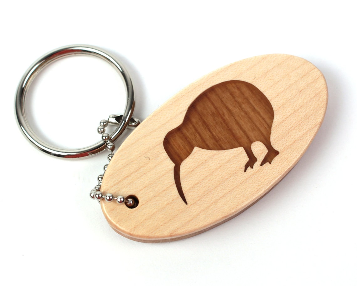 Kiwi Keychain Scroll Saw Wood Key Chain New Zealand - Etsy