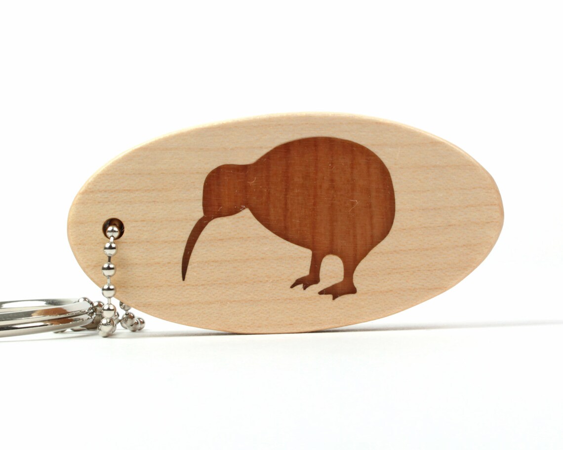Kiwi Keychain Scroll Saw Wood Key Chain New Zealand - Etsy
