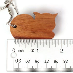 Cat Key Chain, Kitten Key Chain, Wood Scroll Saw Outline Animal Key ...