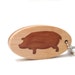 Pig Key Chain, Wood Scroll Saw Country Key Ring, Hog Keychain, Farm ...