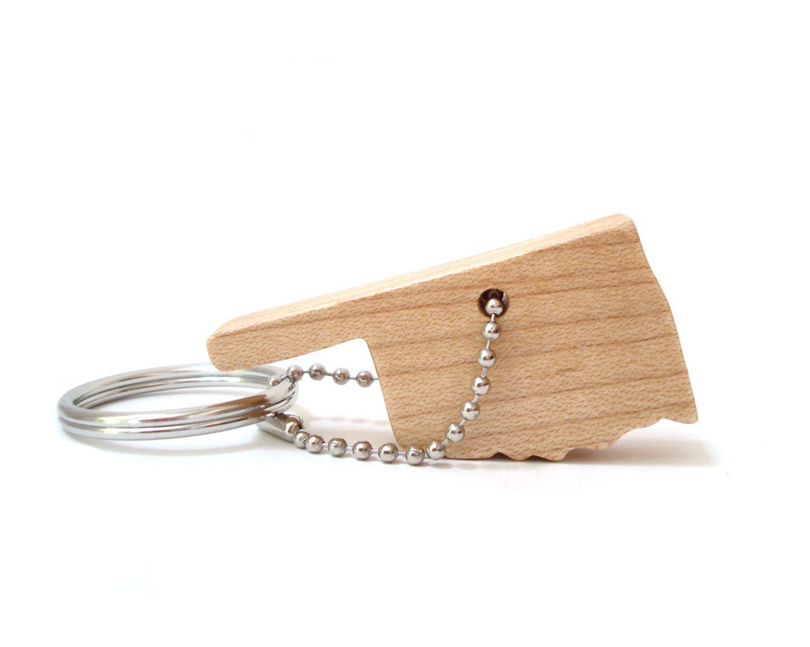 Wooden Oklahoma State Key Chain Silhouette USA Outline Wood - Etsy