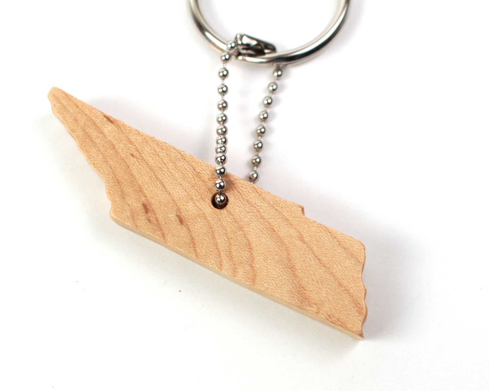 Wooden Tennessee Key Chain USA State Silhouette Key Ring | Etsy