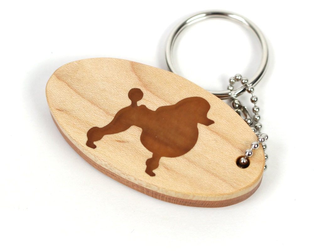 Poodle Key Ring Wood Dog Breed Key Chain Pet Key Fob Wood Show | Etsy