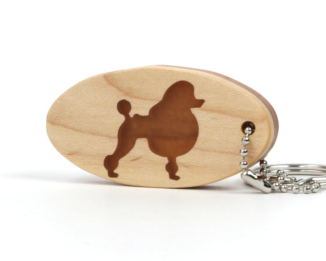 Poodle Key Ring Wood Dog Breed Key Chain Pet Key Fob Wood Show | Etsy