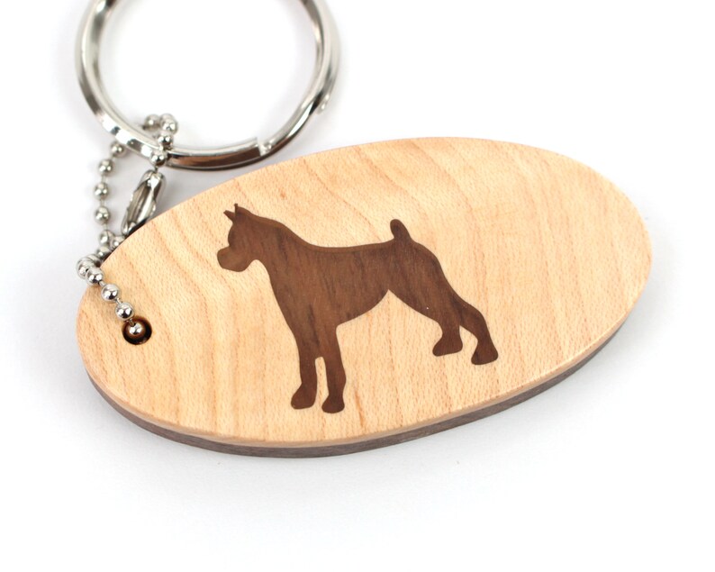 Boxer Dog Key Chain Wood Dog Breed Key Fob Pet Key Ring Pet - Etsy