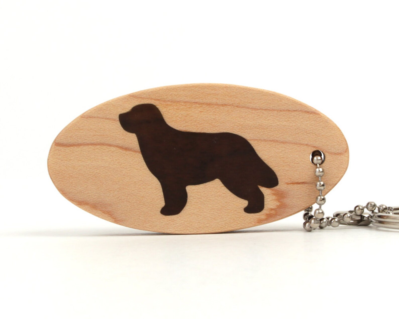 Newfoundland Key Chain Wood Dog Key Chain Newfie Key Ring Pet | Etsy