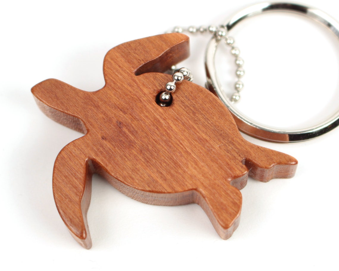 Sea Turtle Key Chain Wood Scroll Saw Animal Silhouette - Etsy UK