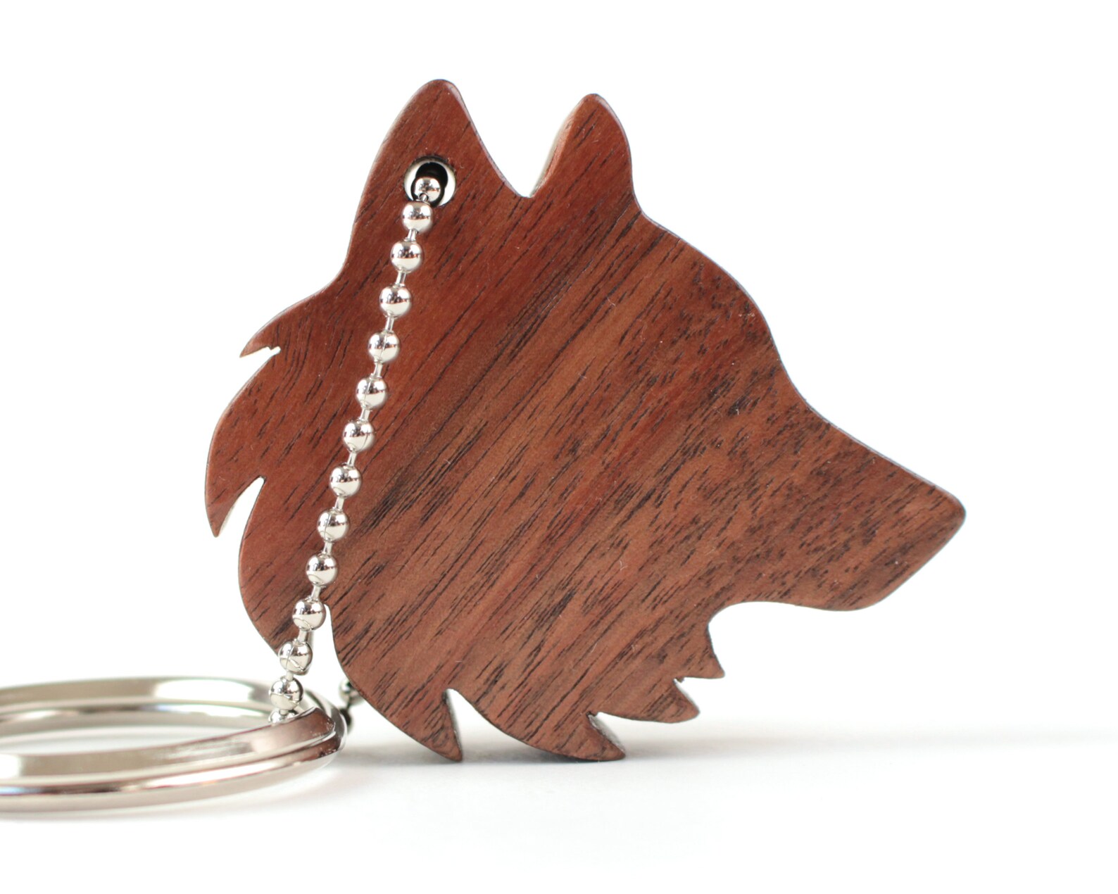 Wolf Key Chain Wood Dog Key Fob Coyote Key Ring Southwest - Etsy