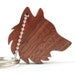 Wolf Key Chain Wood Dog Key Fob Coyote Key Ring Southwest - Etsy