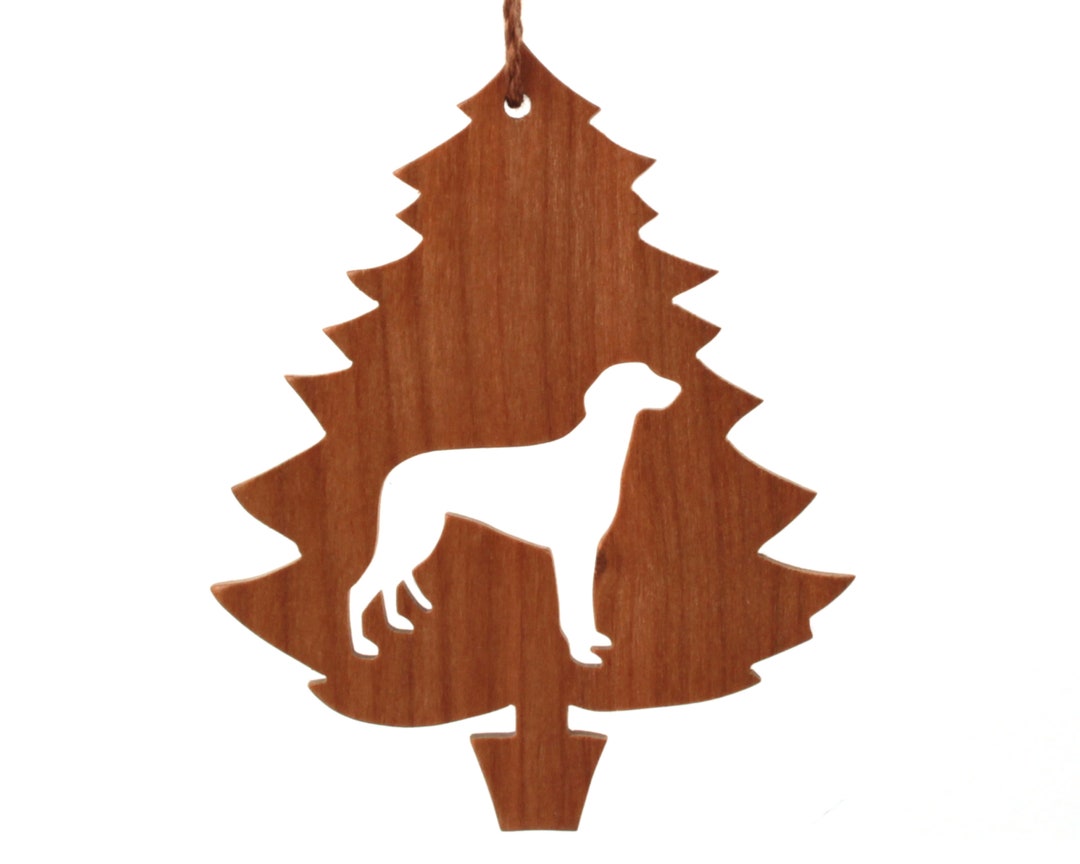 Greyhound Dog Ornament Wood Dog Breed Christmas Ornament Christmas Tree ...
