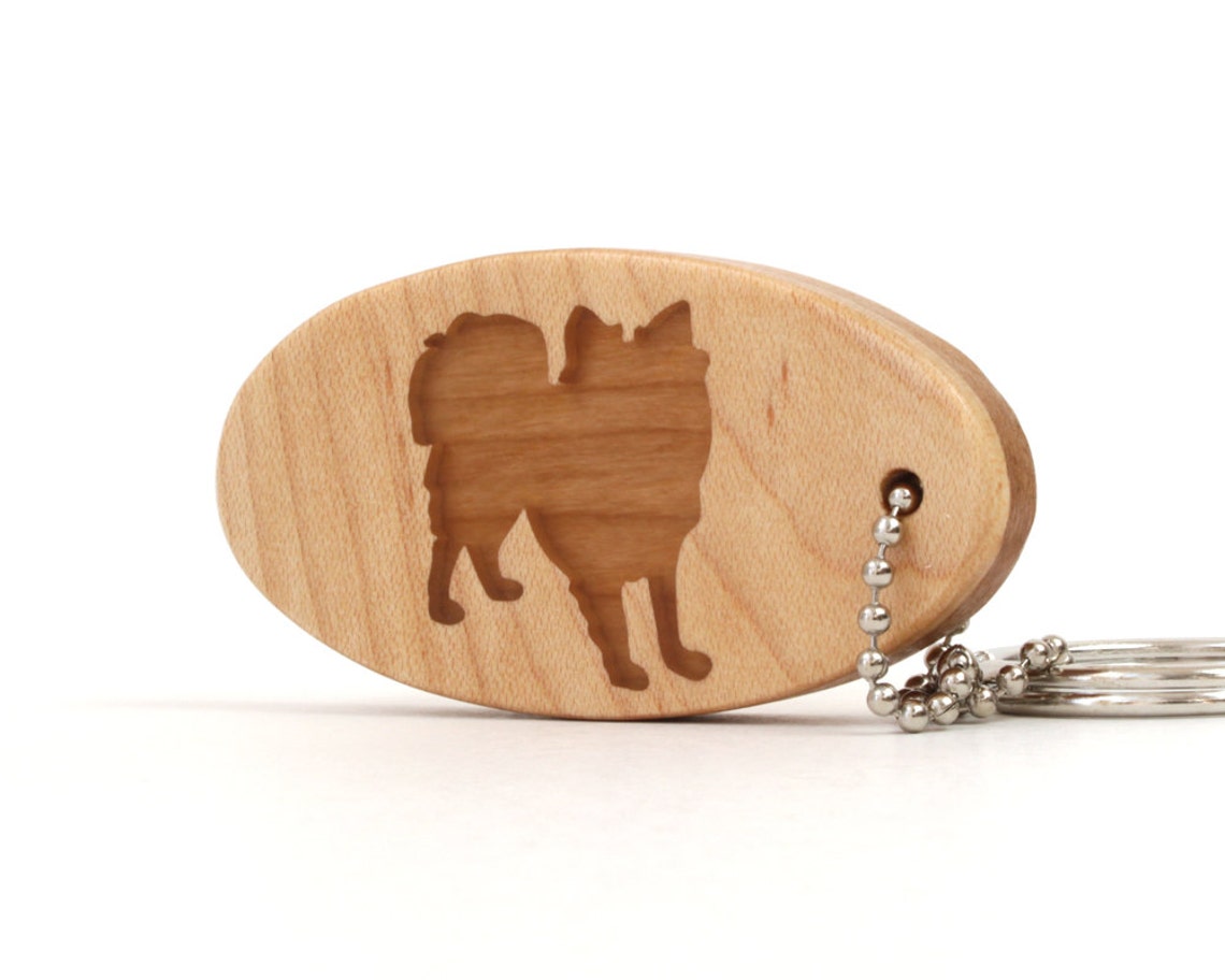 Papillon Dog Key Chain Wood Dog Breed Key Chain Wooden Pet Key - Etsy
