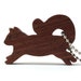 Wood Squirrel Key Chain, Scroll Saw Woodland Animal Key Fob, Wildlife ...