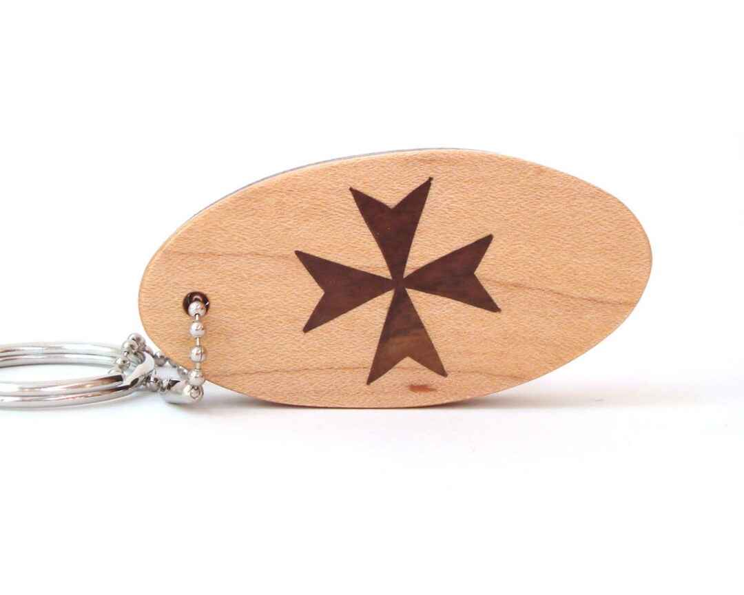 Maltese Cross Key Chain Amalfi Cross Key Fob Knights of - Etsy