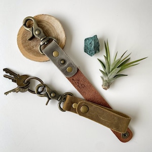 Daily Key Clip- Leather Key Fob- Leather Key Clip- Leather Belt Key ...