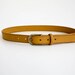Mustard Leather Belt Thin Handmade Belt - Etsy