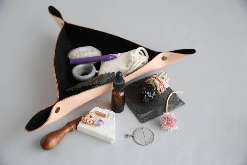 Large Leather Dish Leather Coffee-table Dish Leather Remote - Etsy