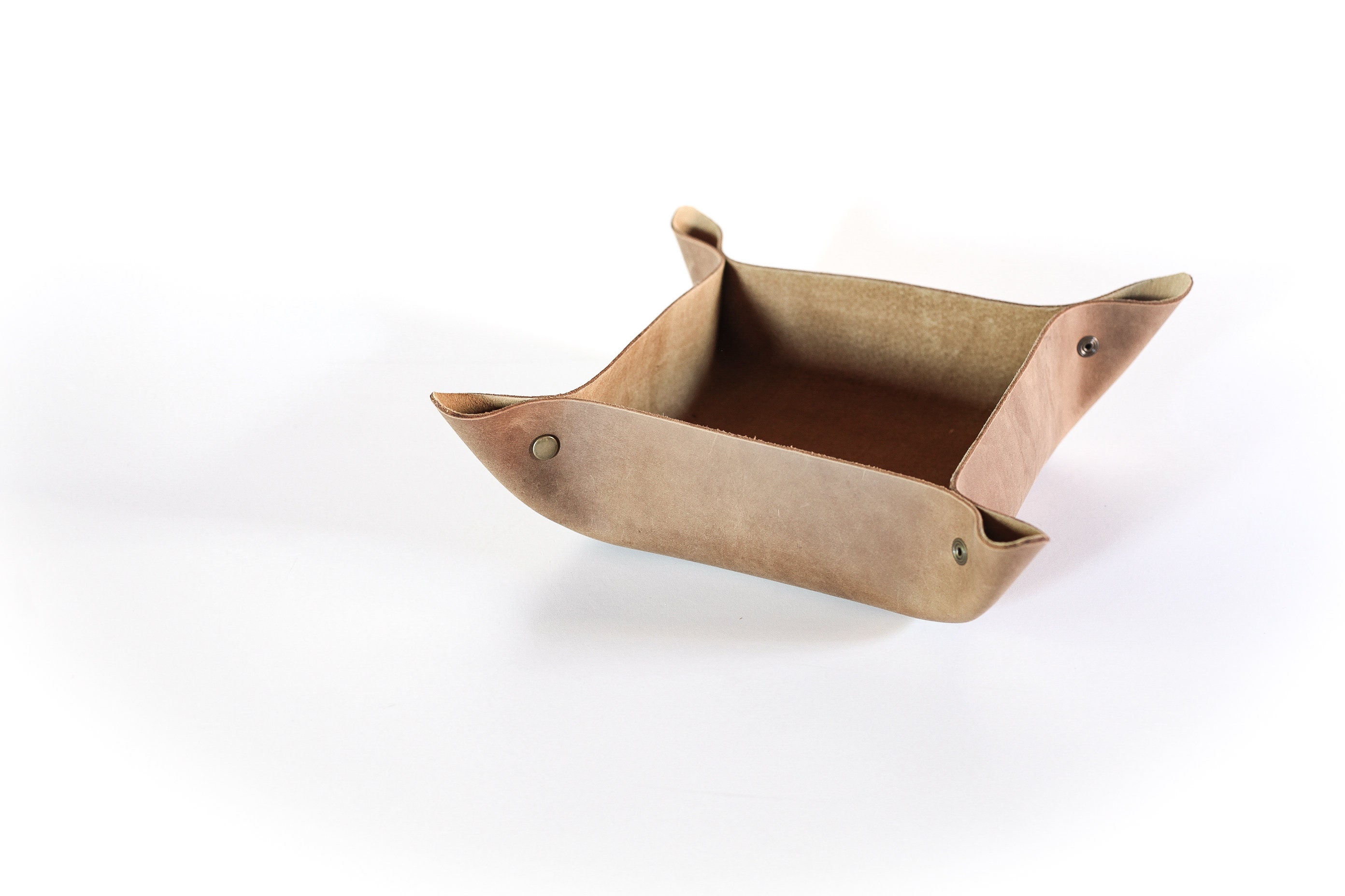 Leather Catch All- Leather Valet- Leather Organizer- Leather Bowl ...