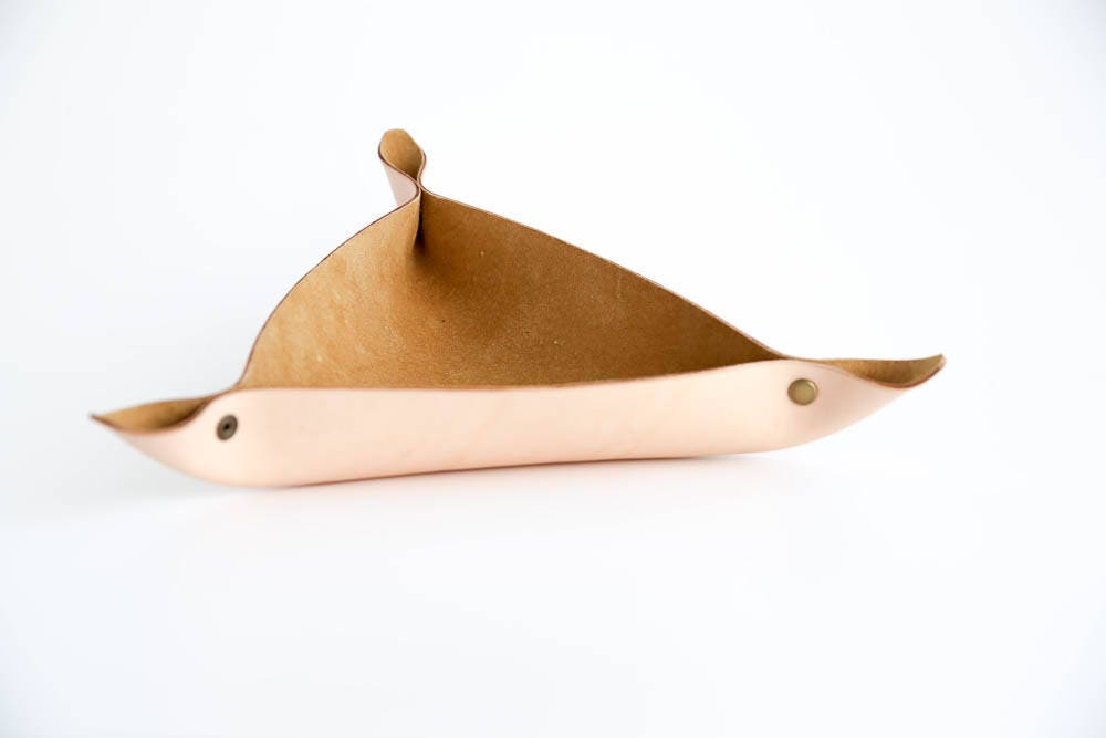 Large Leather Dish Leather Coffee-table Dish Leather Remote - Etsy