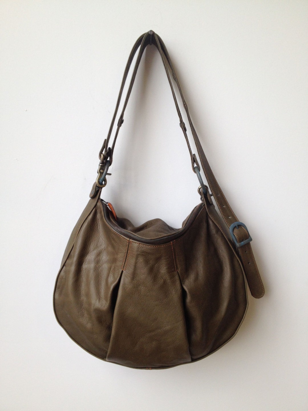 Green Leather Hobo Bag- the Rhonda Bag - Etsy