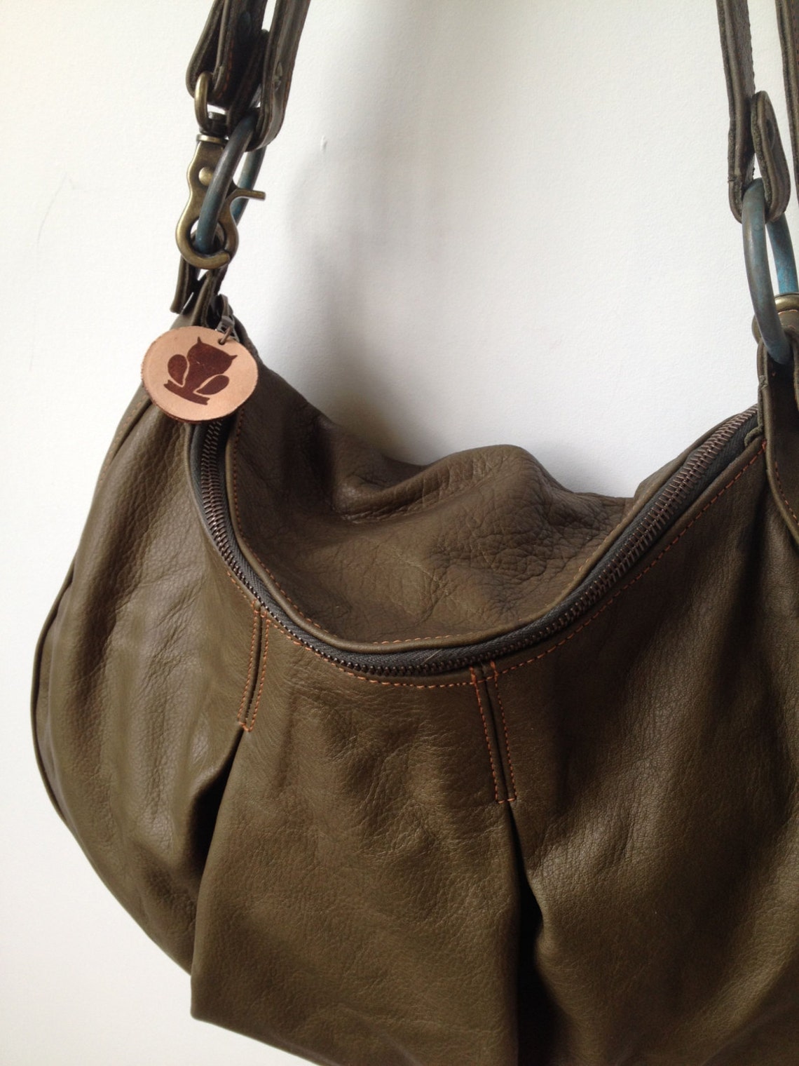 Green Leather Hobo Bag the Rhonda Bag - Etsy