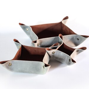 Leather Catch All- Leather Valet- Leather Organizer- Leather Bowl ...