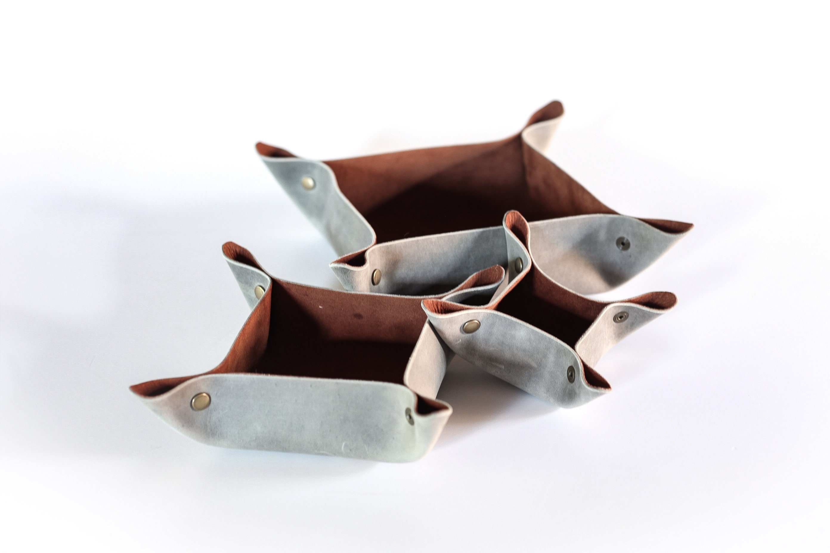 Leather Catch All- Leather Valet- Leather Organizer- Leather Bowl ...