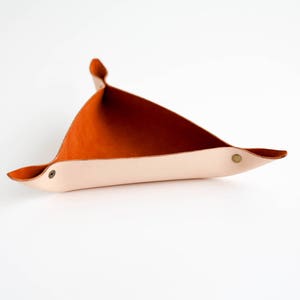 Large Leather Dish Leather Coffee-table Dish Leather Remote - Etsy